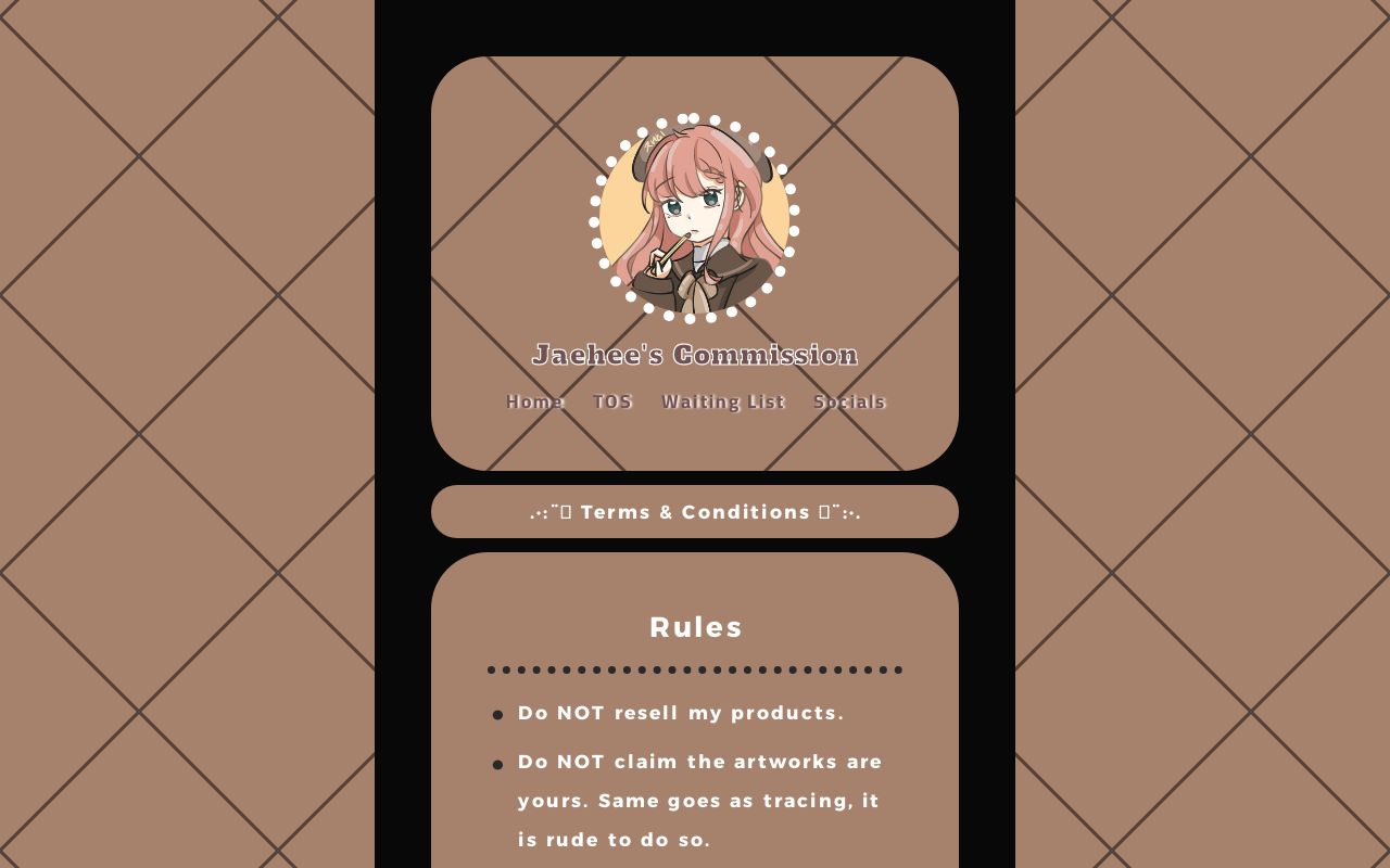 Jaehee's Commission TOS